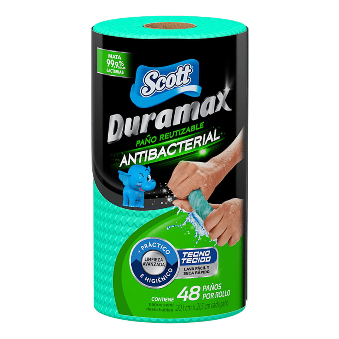 Paño Reutilizable Antibacterial Scott Duramax 48 Paños x Rollo
