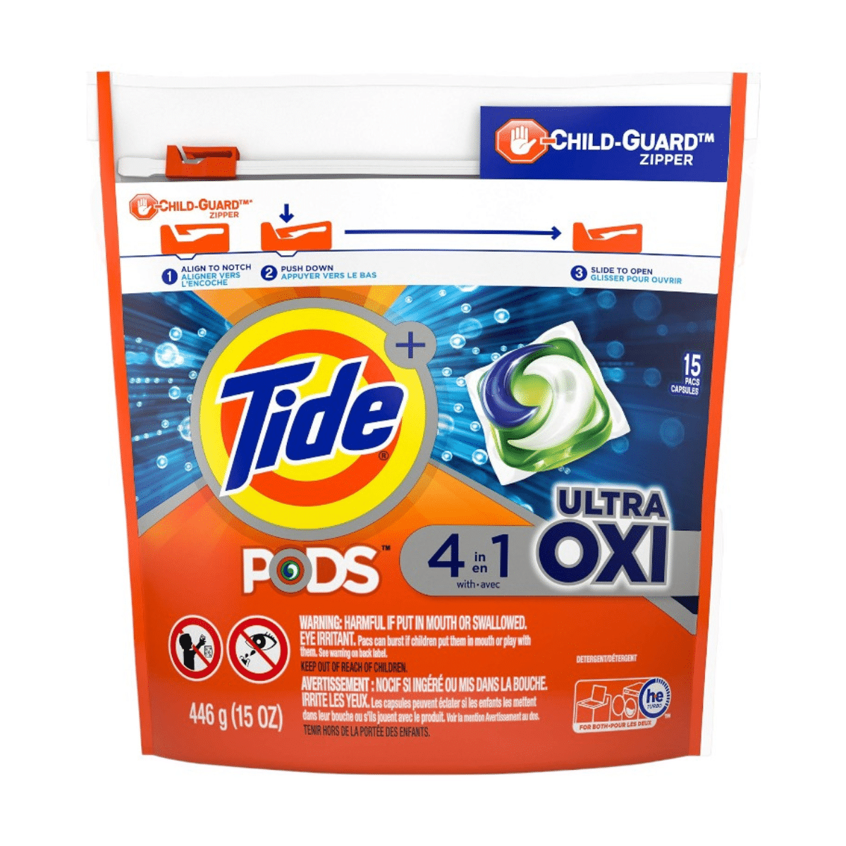 Detergente Cápsulas Tide Ultra Oxi 15 Unid